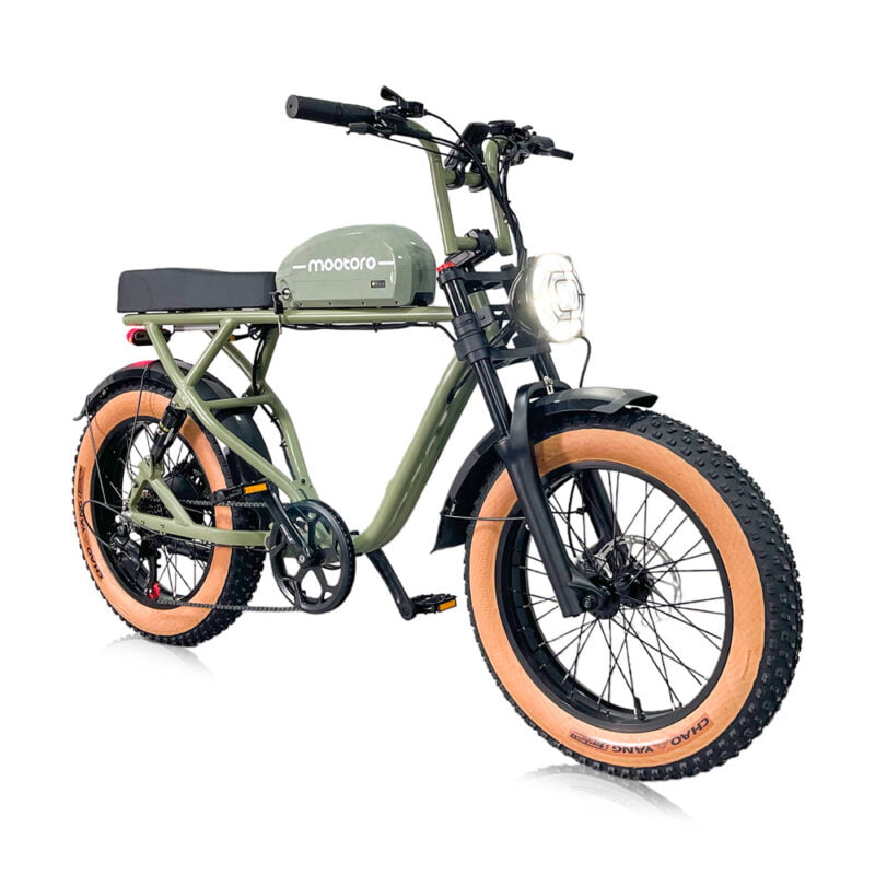 Mootoro R1 Plus 1000W Electric Bike - Retro Style Fat Tire E-Bike 1000W ...